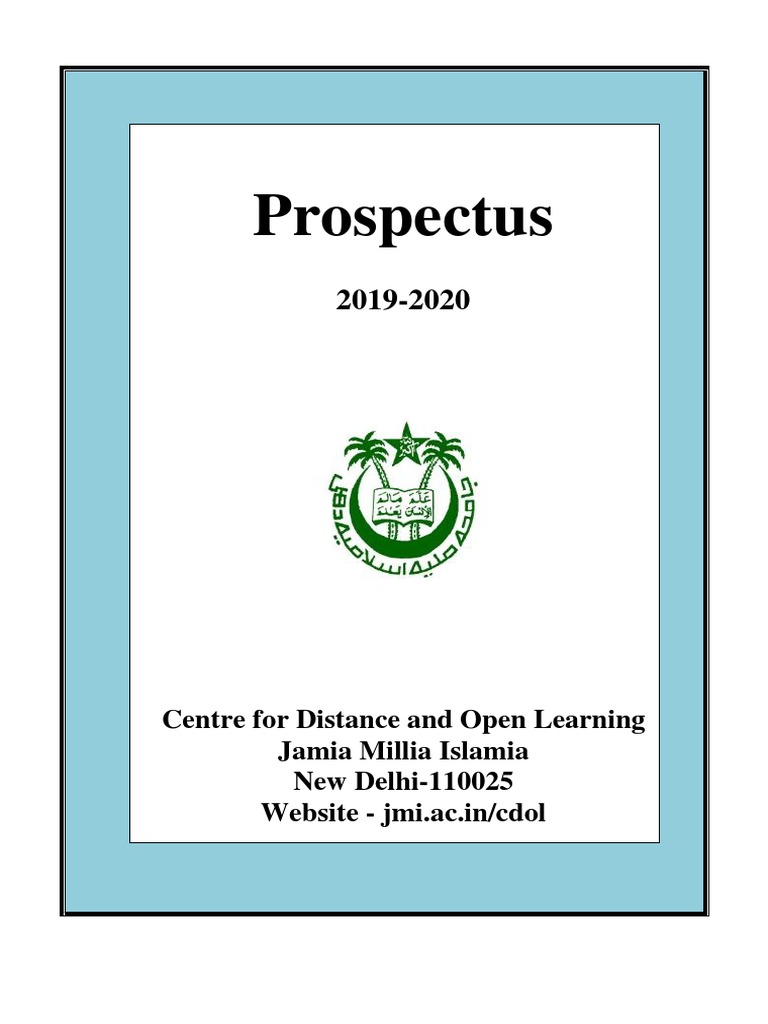 Prospectus Cdol 2019 | PDF | University And College Admission | Master ...