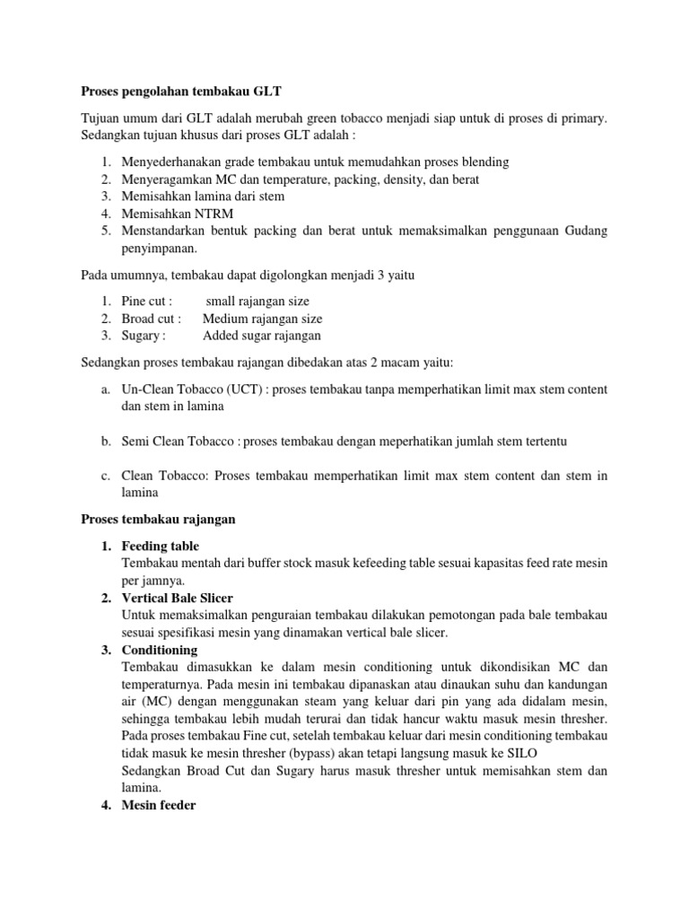 Proses Mesin Di GLT | PDF