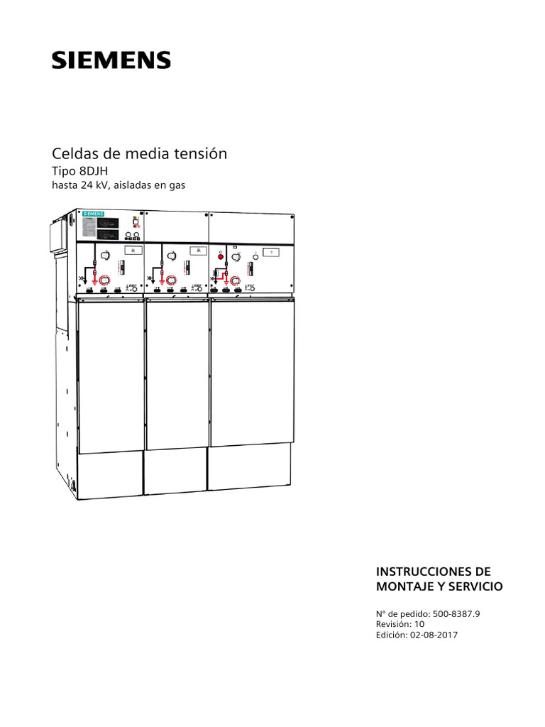 Celdas SIEMENS 8DJH Instrucciones de Montaje y Servicio | PDF ...