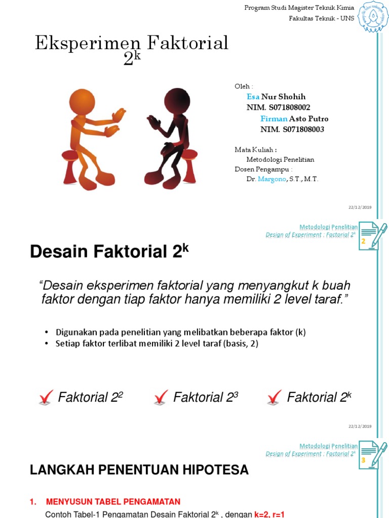 Design of Experiment Factorial 2k | PDF