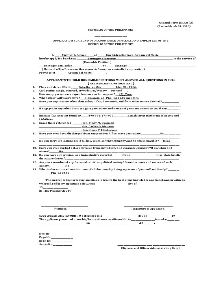 General Form No 58 (A) Treas | PDF | Government Finances | Economies