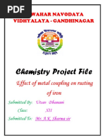 Study On The Effect of Metal Coupling On The Rusting of Iron ...
