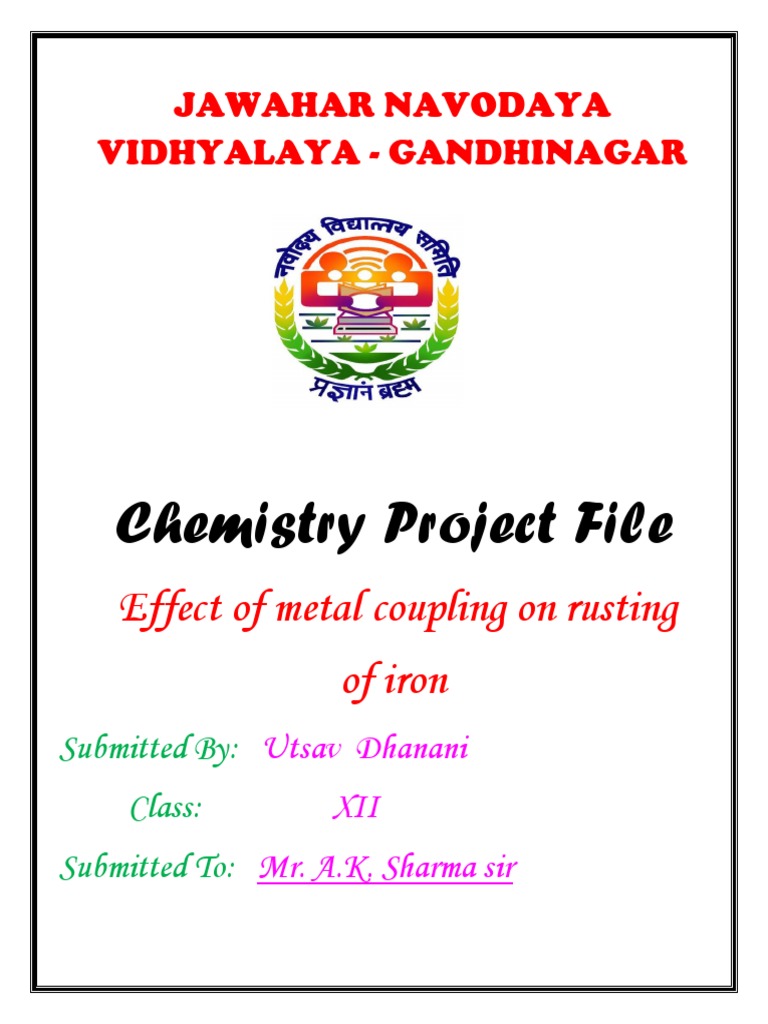 Chemistry Project File Effect of Metal C | PDF | Rust | Materials