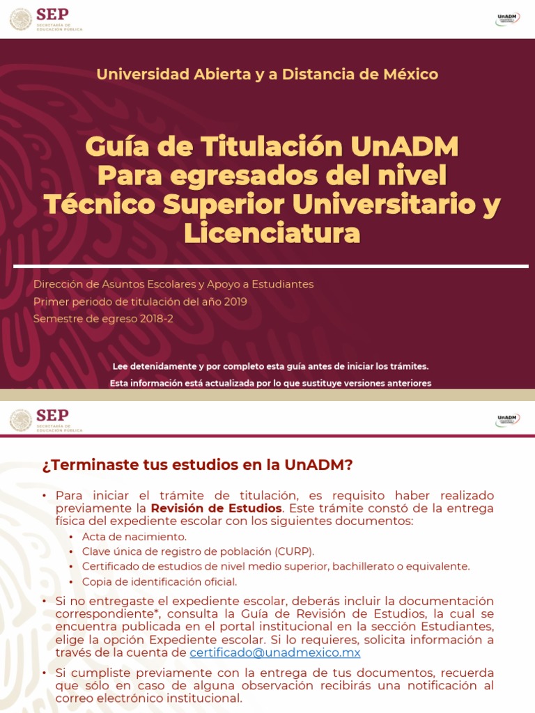 1. Guía_titulación_UnADM_1erPeriodo2019 (2) | Licenciatura | Correo