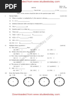 CBSE Class 2 Maths Question Paper Set A | PDF | Geometric Shapes ...