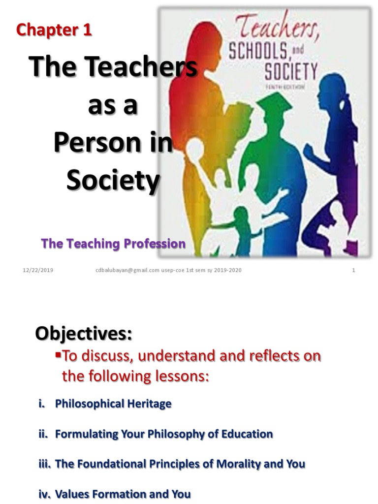 The Teacher's Role in Society | PDF | Philosophy Of Education | Morality