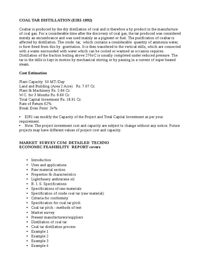 Coal Tar Distillation | PDF | Coal | Distillation