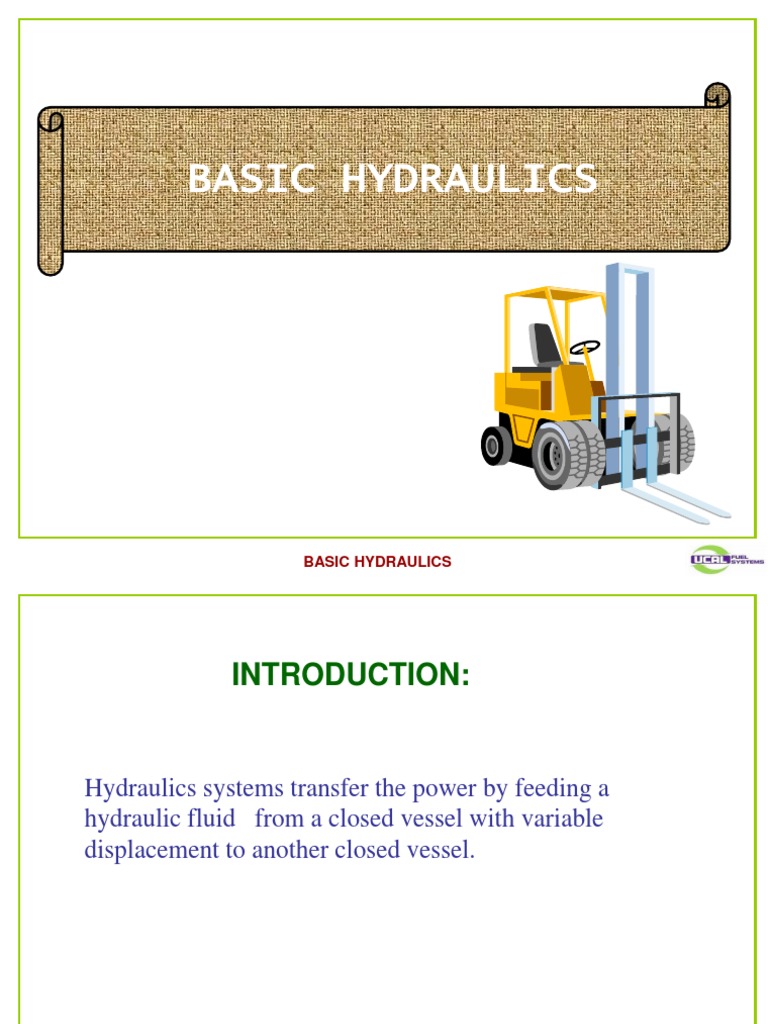 Basic Hydraulics Overview And Components Pdf Valve Pump