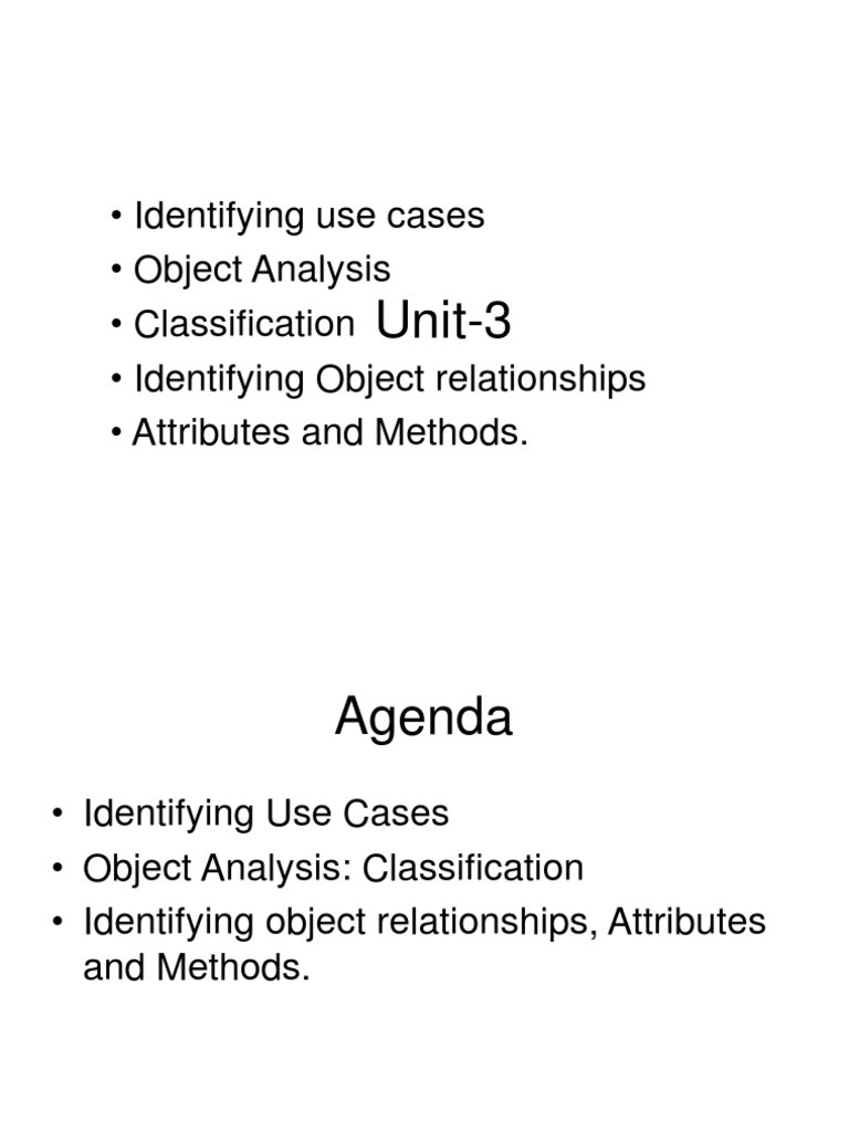 Ooad Ooad3unit | PDF | Use Case | Class (Computer Programming)
