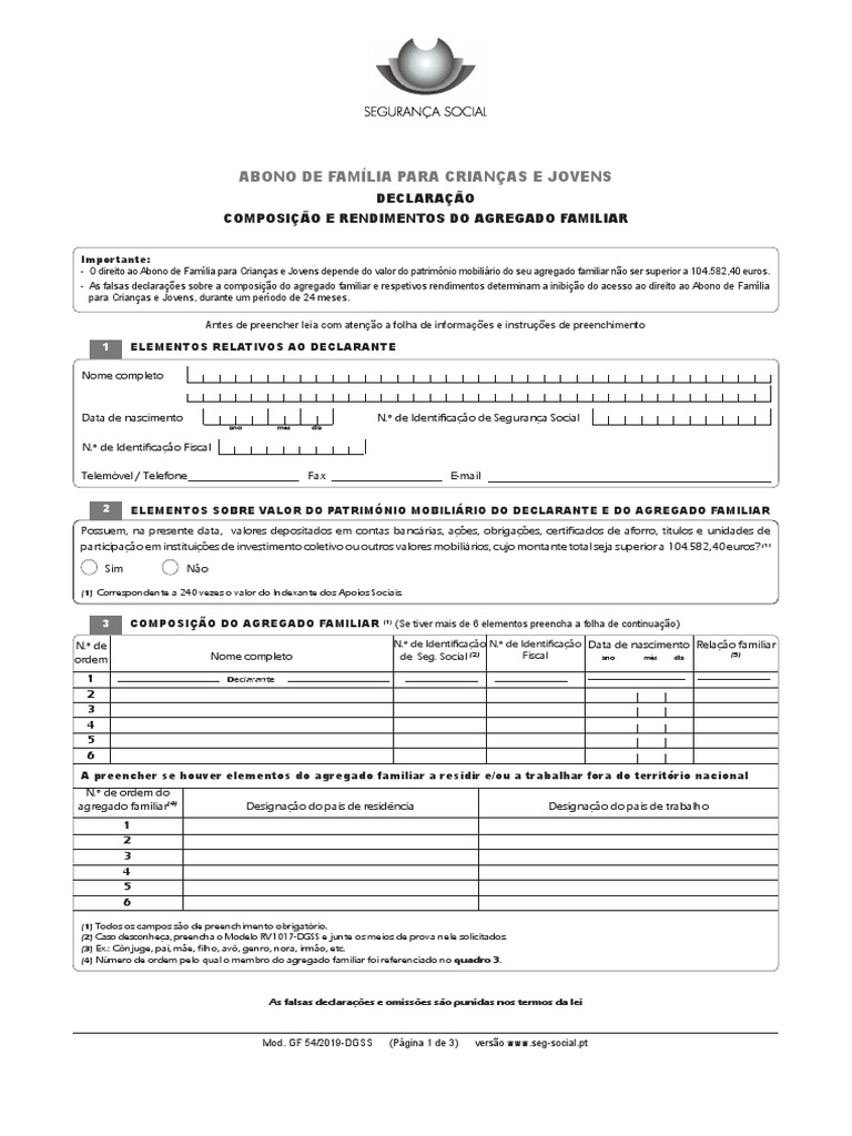 GF 54 DGSS PDF | PDF | Pensão alimentícia | Business