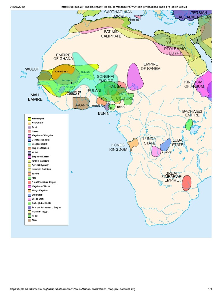 African Civilizations Pre Colonial Map PDF | PDF | Nigeria | West Africa
