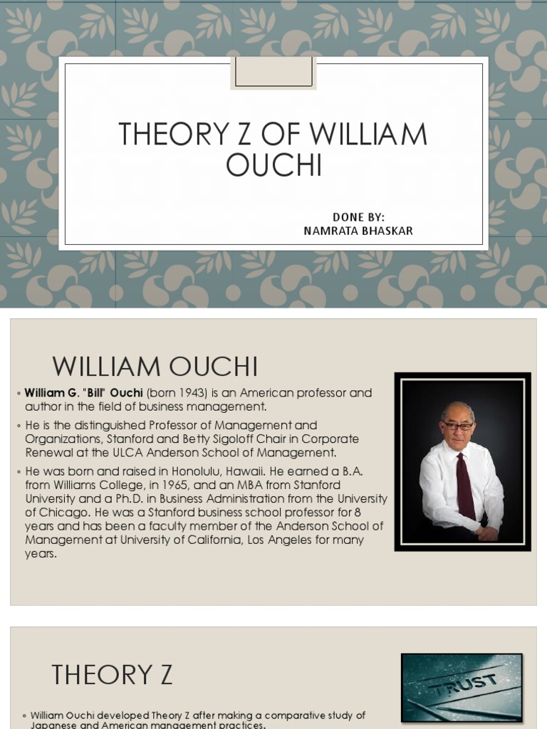 Understanding Ouchi's Theory Z Management | PDF | Employment | Turnover ...