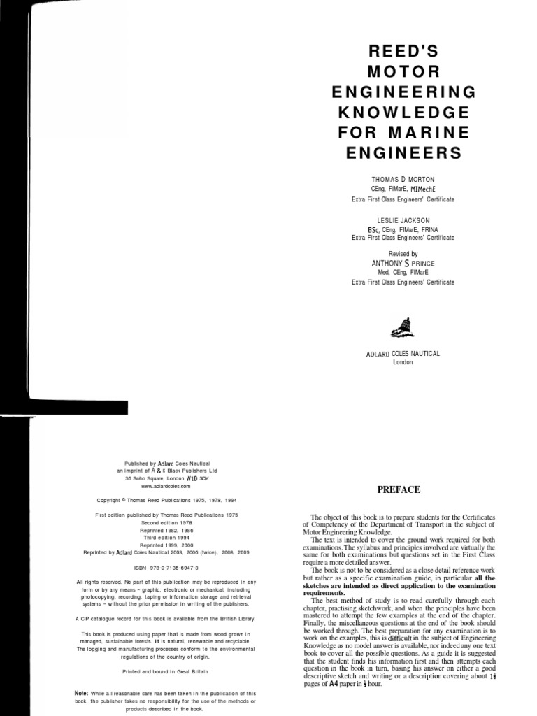 REED'S Motor Engineering Knowledge For Marine Engineers PDF | PDF ...