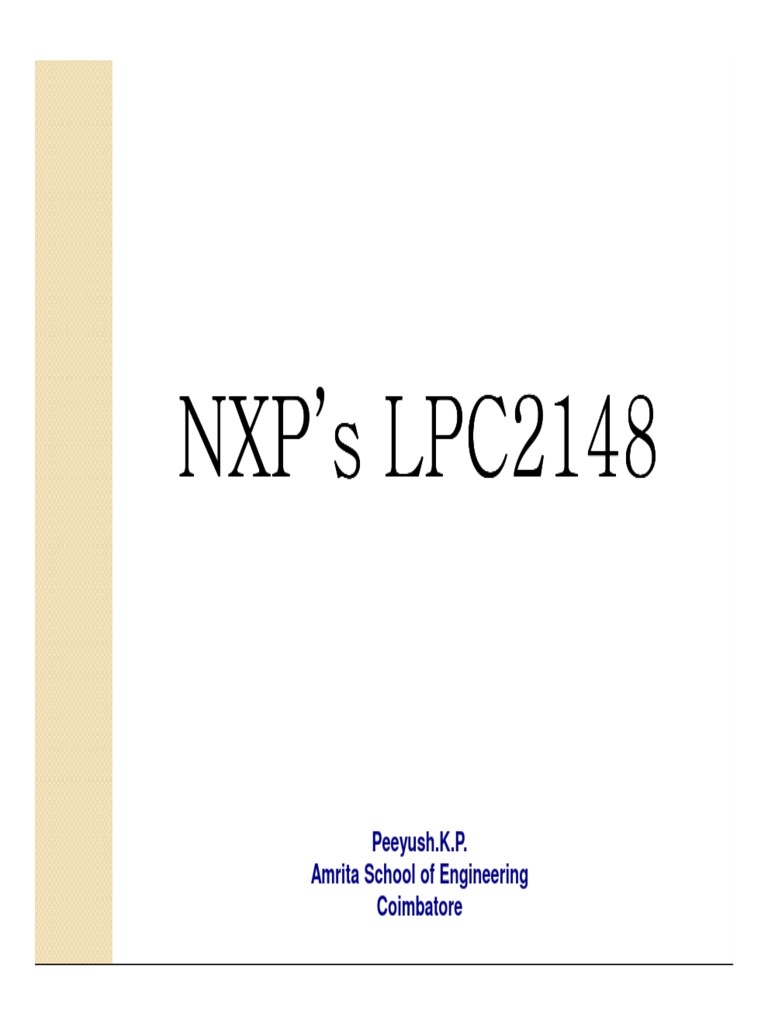 NXP LPC2148, GPIO, Int, USART, ADC PDF | PDF | Analog To Digital ...