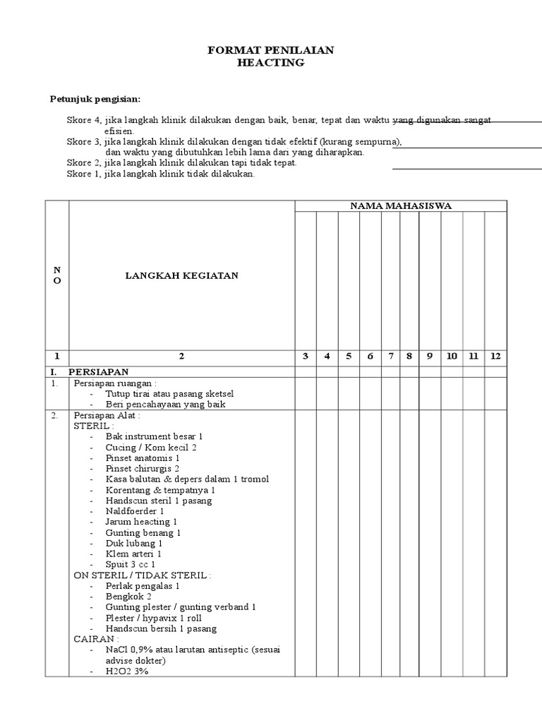 Ceklis Hecting | PDF