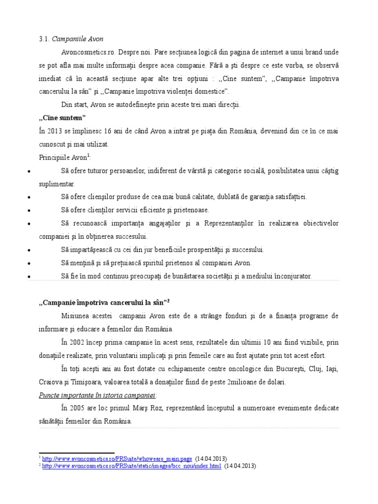 Avon Introducere | PDF