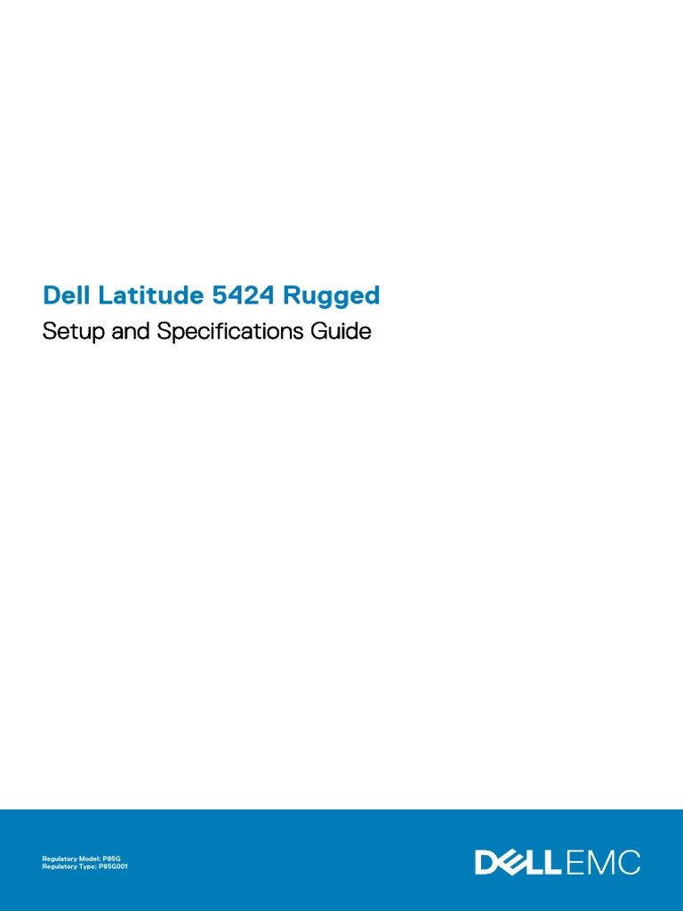 Dell Latitude Rugged 5424 Setup and Specification | PDF | Solid State ...