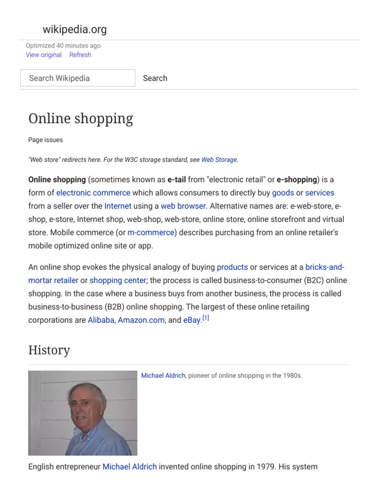 Online Shopping - Wikipedia, The Free Encyclopedia 1 | PDF | Online ...