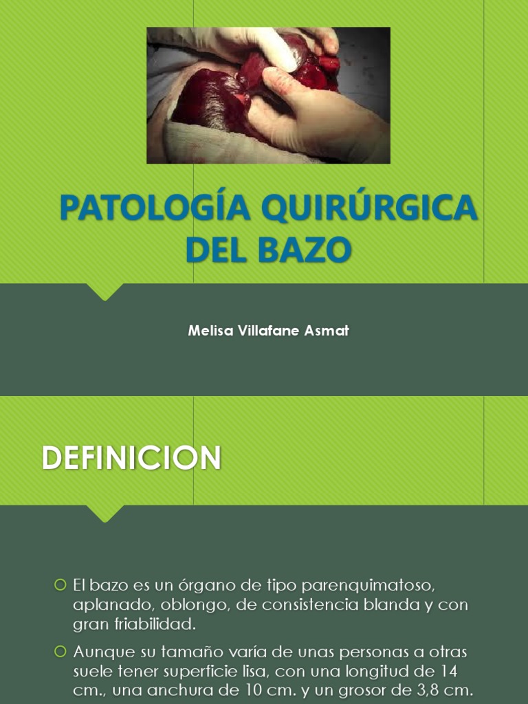 Patologia Quirurgica Del Bazo | PDF | Bazo | Especialidades Medicas