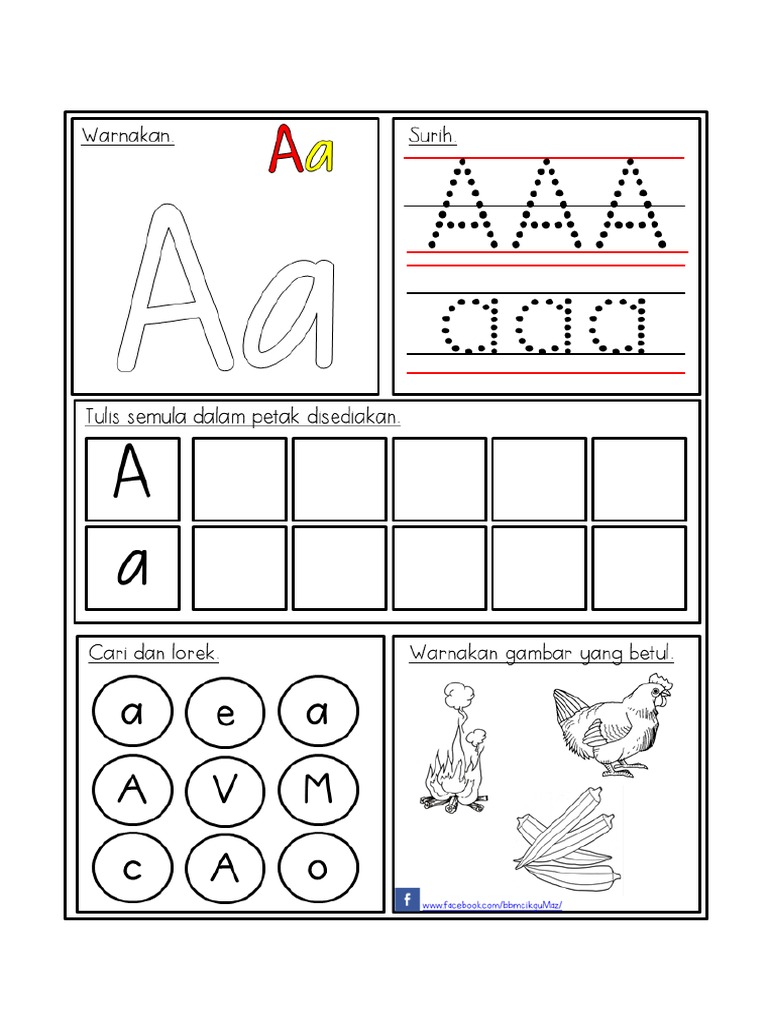 Lembaran Kerja Huruf Abjad | PDF