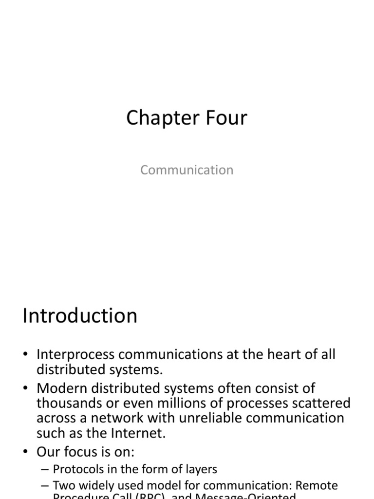 Chapter 4 - Distributed System | PDF | Message Passing | Osi Model