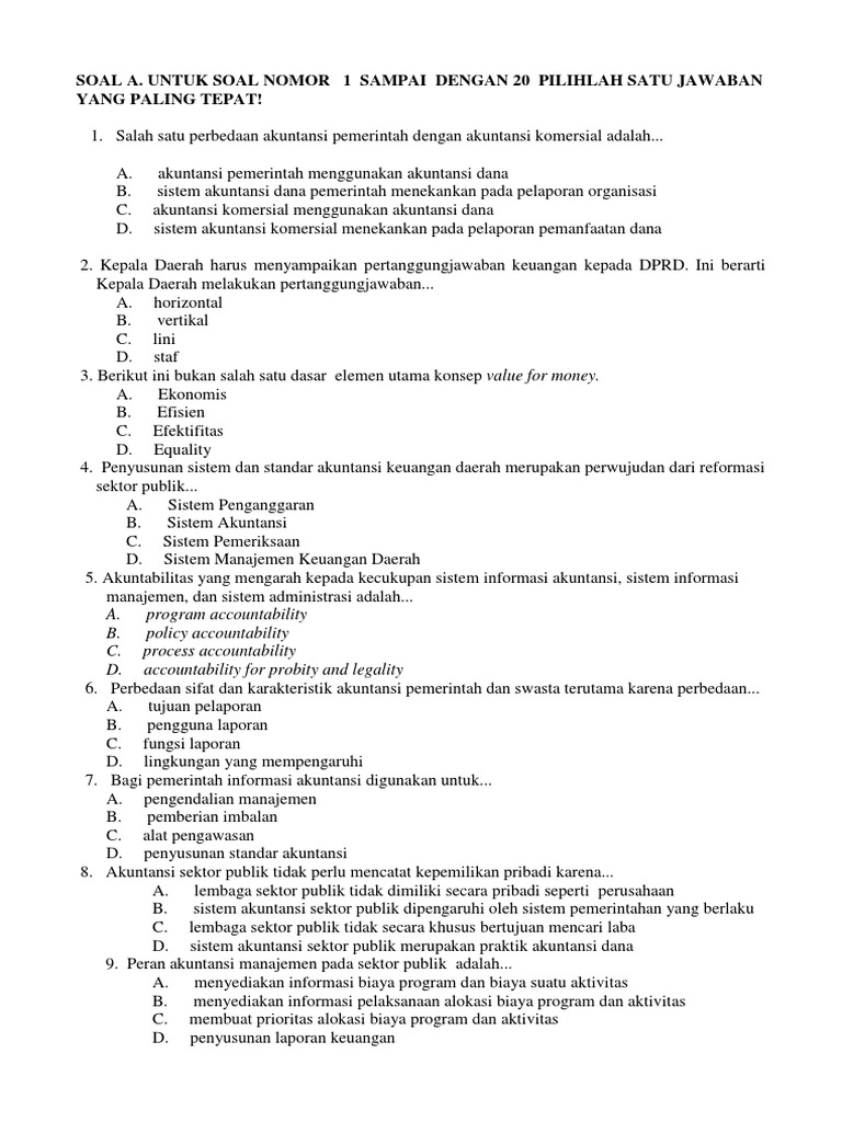 Naskah Soal Uts ASP 2019 | PDF