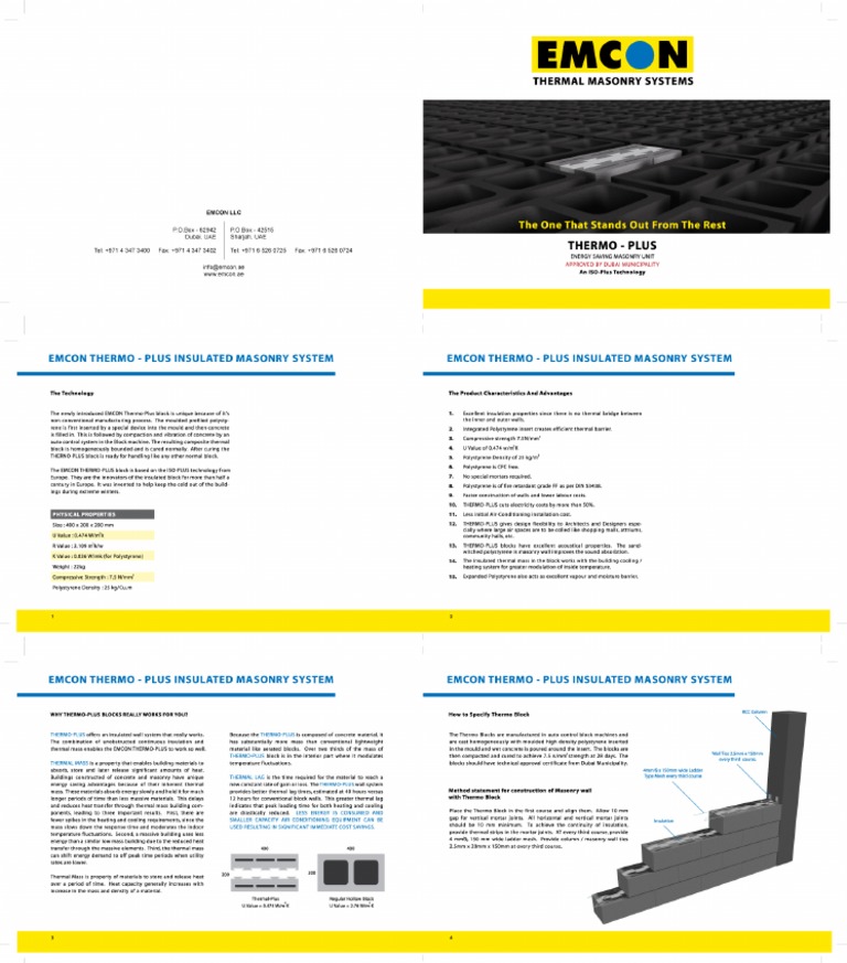 Emcon Thermal Block Catalogue | PDF