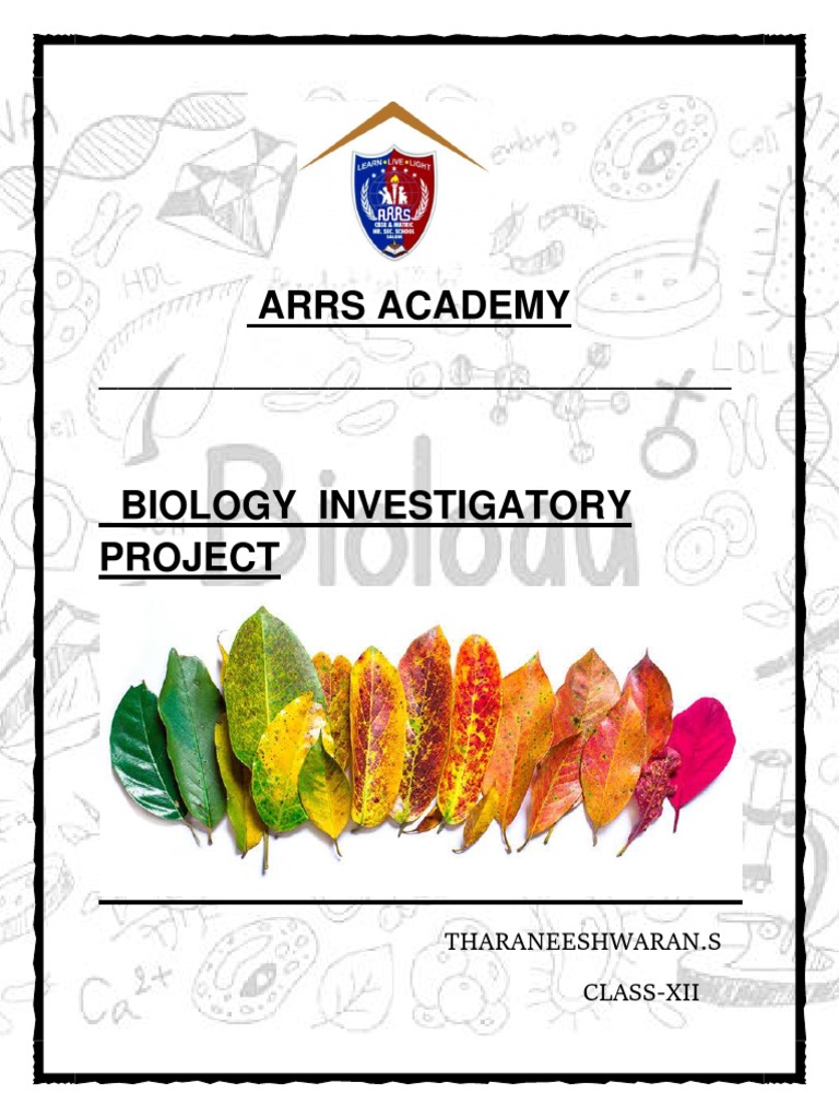 Biology Investigatory Project | PDF | Chlorophyll | Photosynthesis