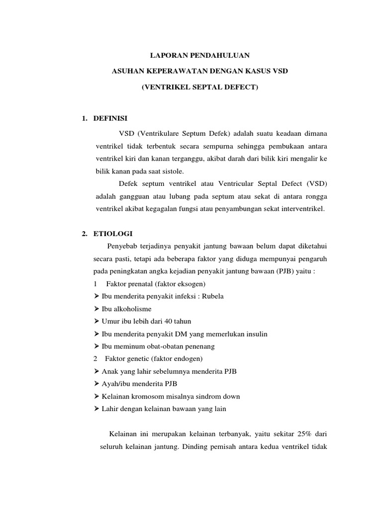 LP VSD | PDF | Pengembangan Diri | Kesehatan Holistik