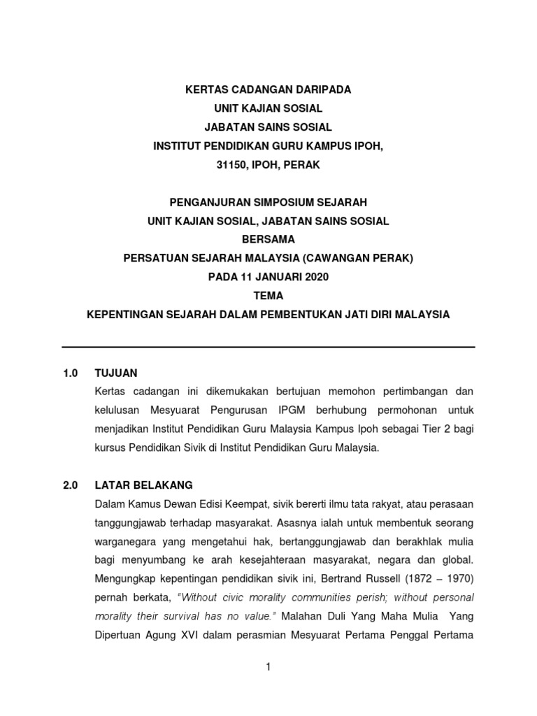 Kertas Cadangan Simposium | PDF