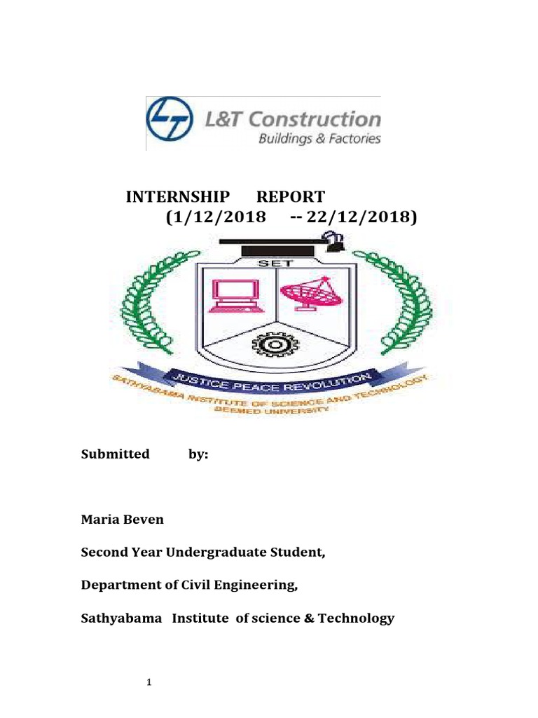 L&T Internship Report | PDF | Factory | Soil