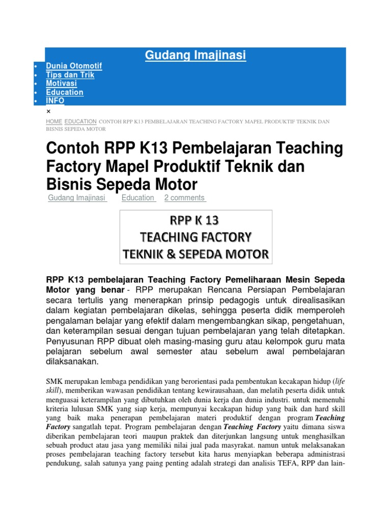 RPP Tefa | PDF