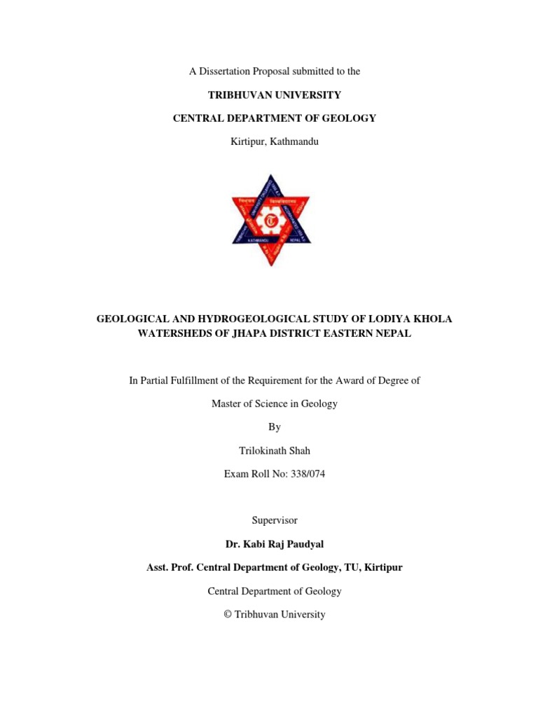 Geology Proposal Term Paper | PDF | Aquifer | Groundwater