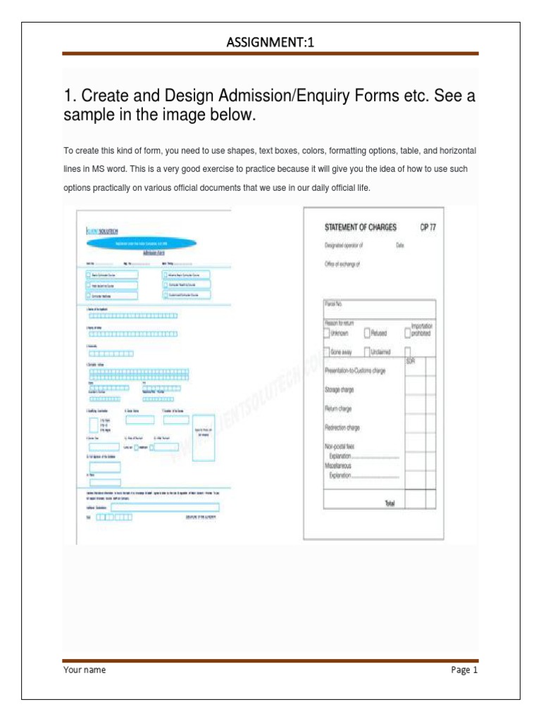 Assignment 1 A | PDF | Hyperlink | Microsoft Word