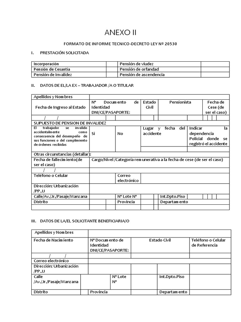 Formato de Anexo | PDF | Pensión | Gobierno