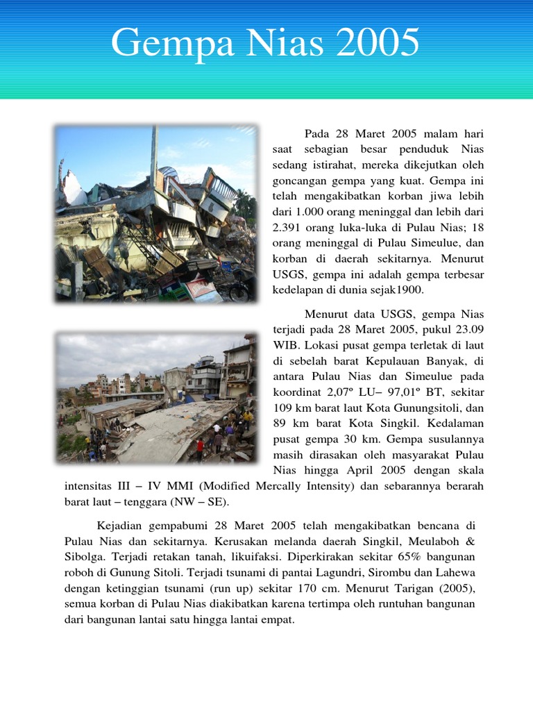 Gempa Nias 2005 | PDF