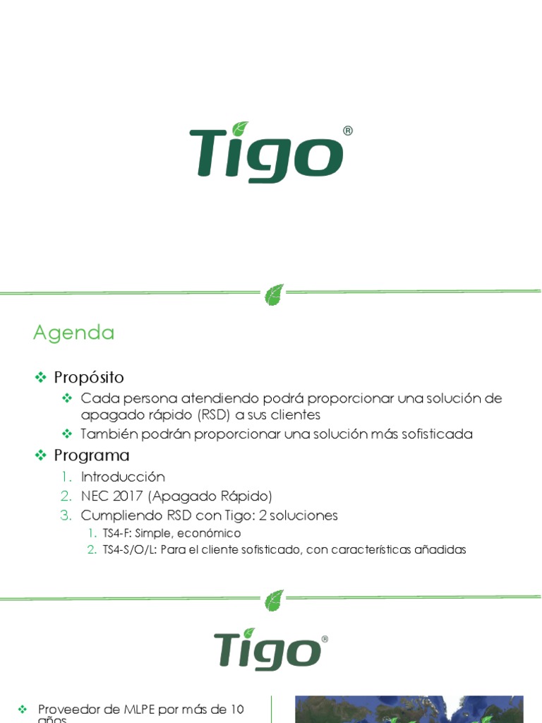 Tigo Energy Webinar | PDF | Transmisor | Fotovoltaica