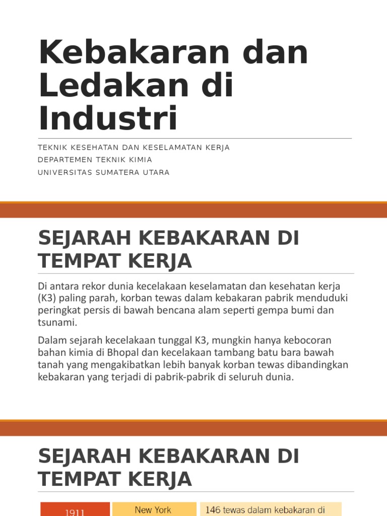 Kebakaran Dan Ledakan Di Industri | PDF | Sains & Matematika