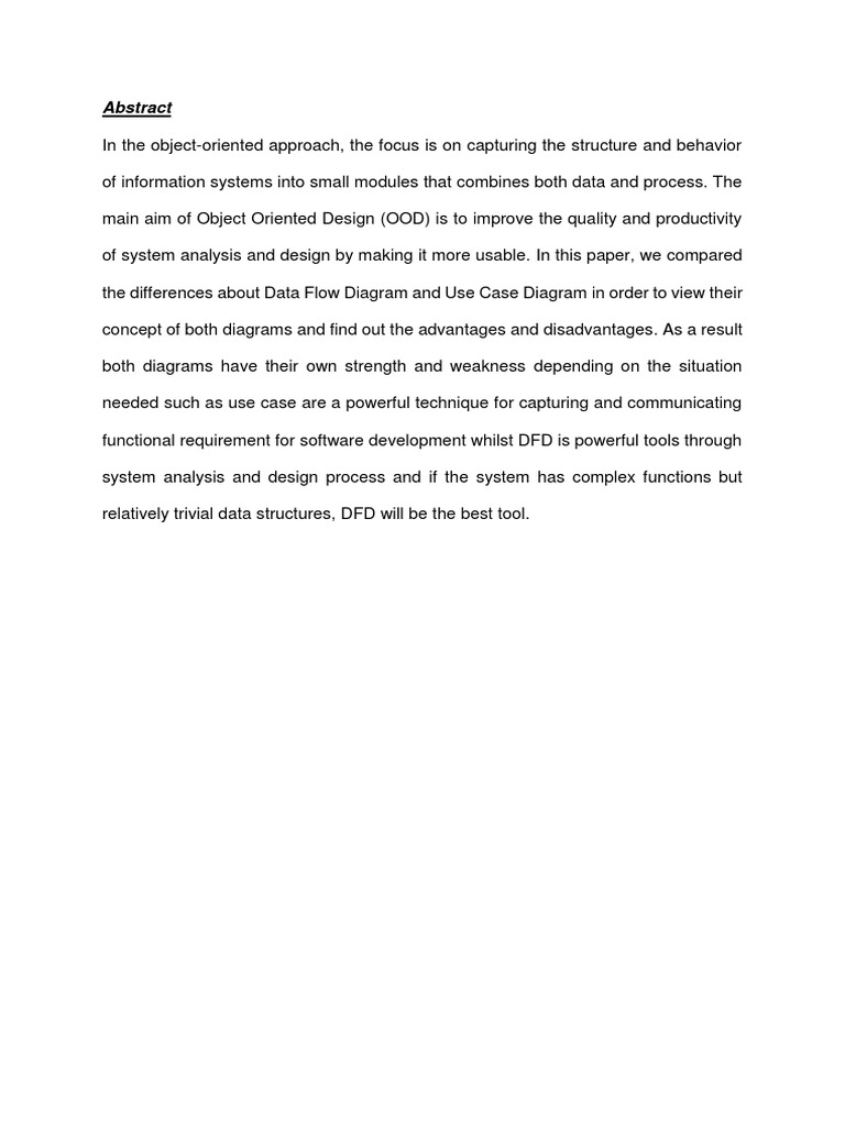 Comparing Data Flow Diagrams and Use Case Diagrams: Advantages ...