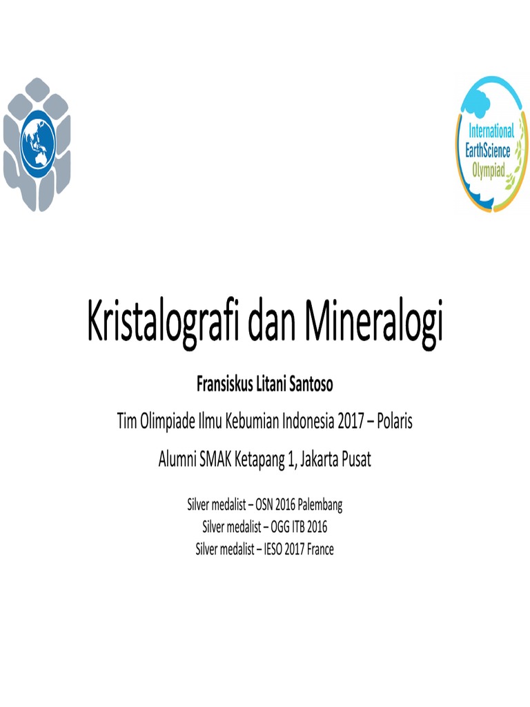 Kristalografi Dan Mineralogi SANTOSO | PDF