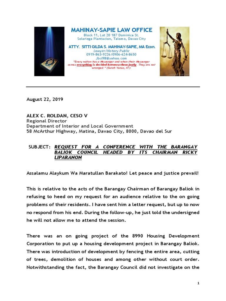 Dilg Letter | PDF | Virtue | Social Institutions