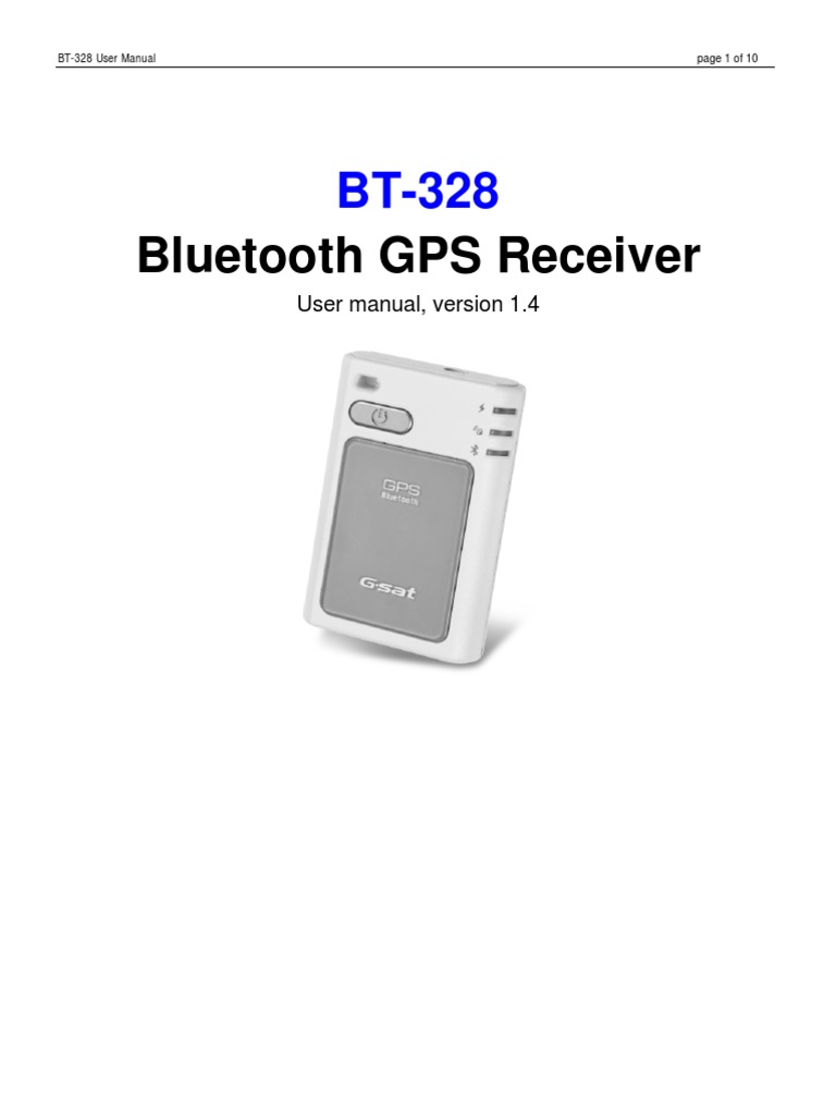 BT 328 User Manual Eng V 1.4 | PDF | Bluetooth | Global Positioning System