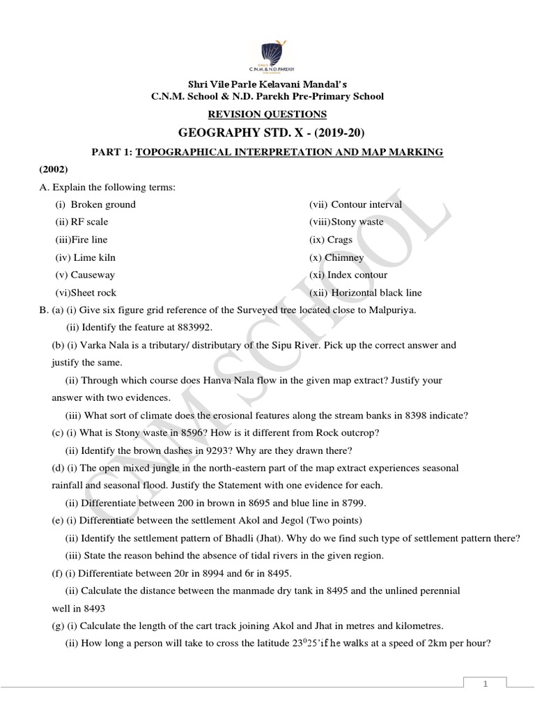 Geography Revision Questions | PDF | Irrigation | Landfill