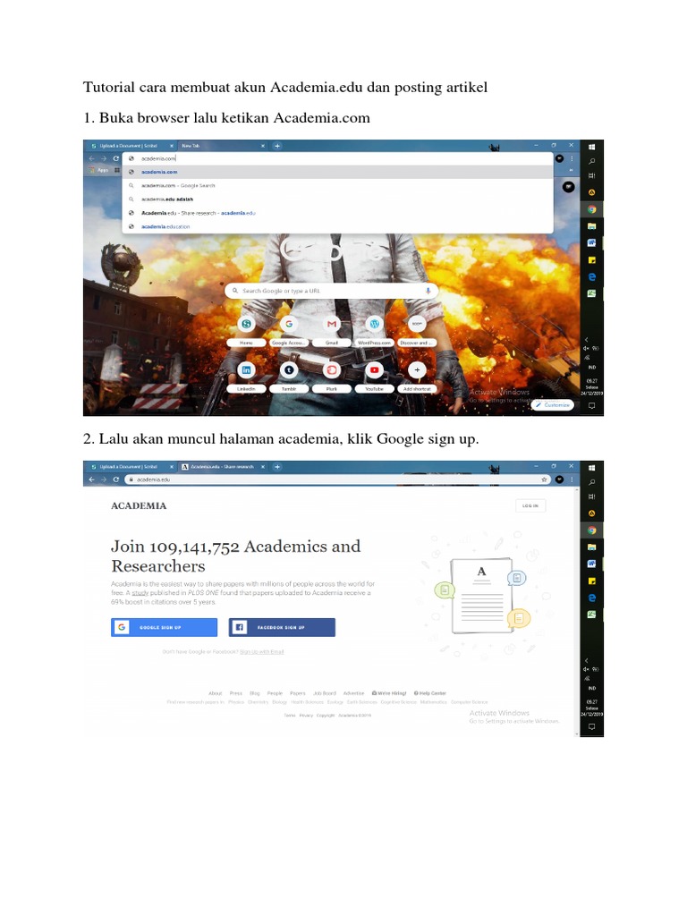Tutorial Cara Membuat Akun Academia Pdf