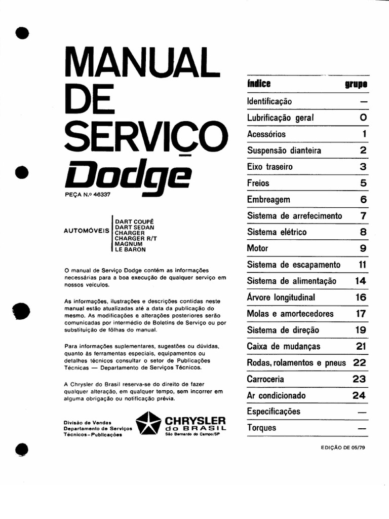 Manual Serviço Dodge PDF | PDF