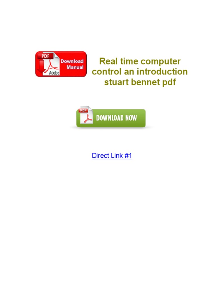 Real Time Computer Control An Introduction Stuart Bennet PDF | PDF ...