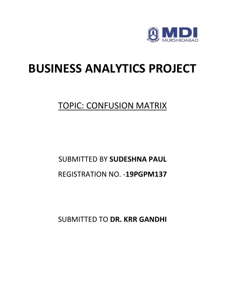 19PGPM137 - Sudeshna Paul - Business Analytics Project | PDF