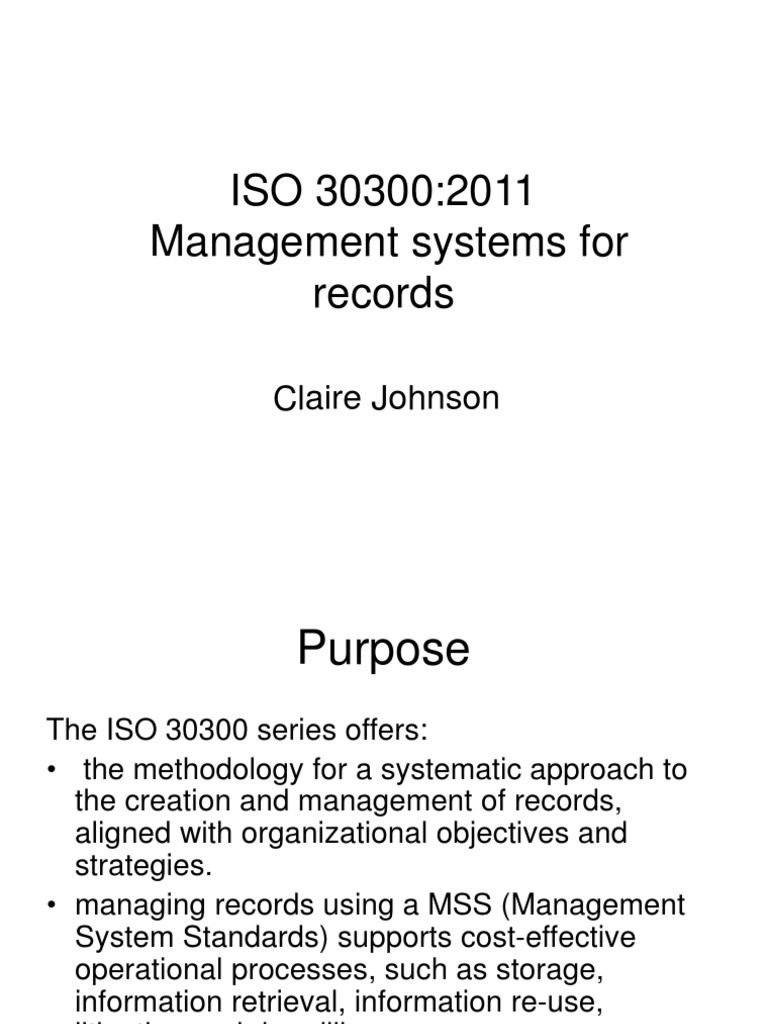 Iso 30300 | PDF | Iso 9000 | International Organization For Standardization