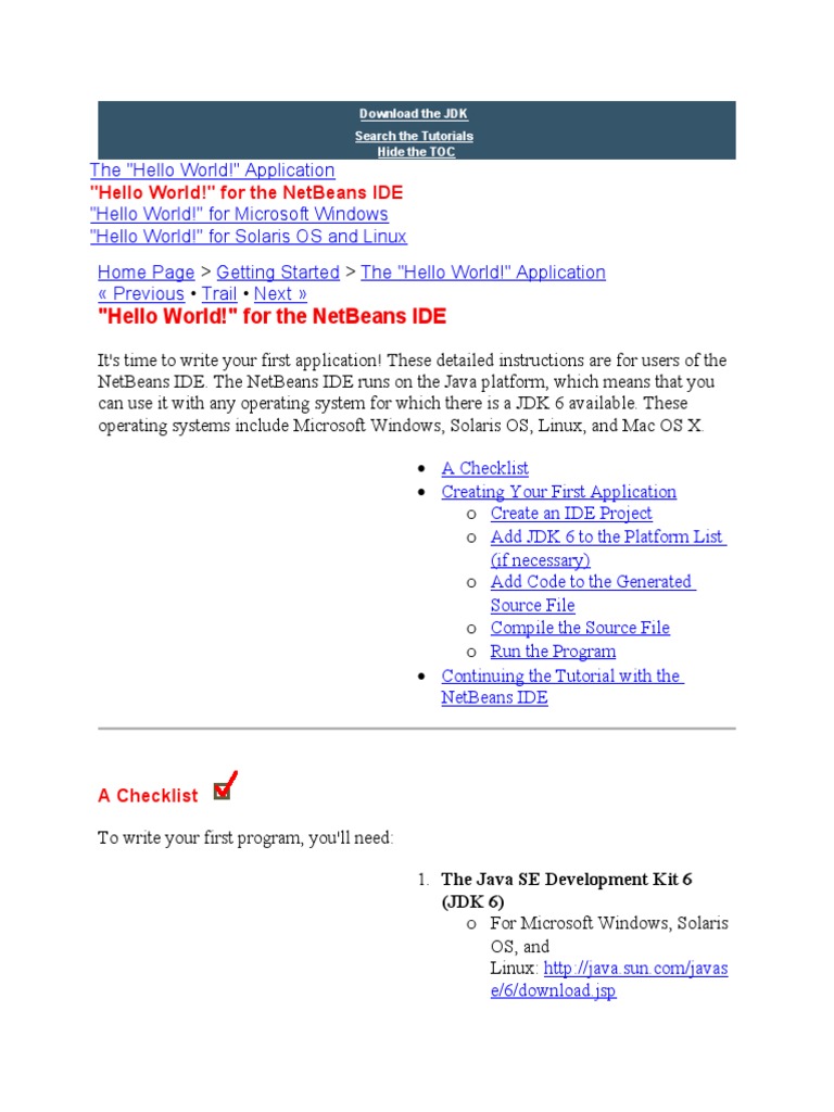 The JDK | PDF | Integrated Development Environment | Java (Programming Language)