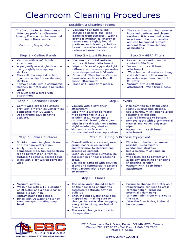 Cleanroom Cleaning Poster | PDF | Vacuum Cleaner | Vacuum